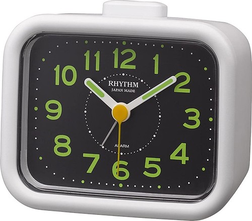 RHYTHM Quartz alarm clock analog Jabre Craft Made in Japan White ...
