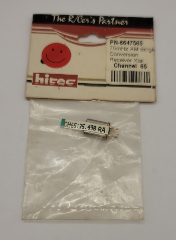 Hitec AM Receiver Crystal 75 mHz Channel 65 75.490 mHz Rx Xtal 6647565 ...