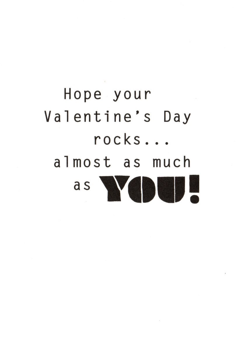 You Rock Valentines Day Card You Totally Rock Valentine You Rock
