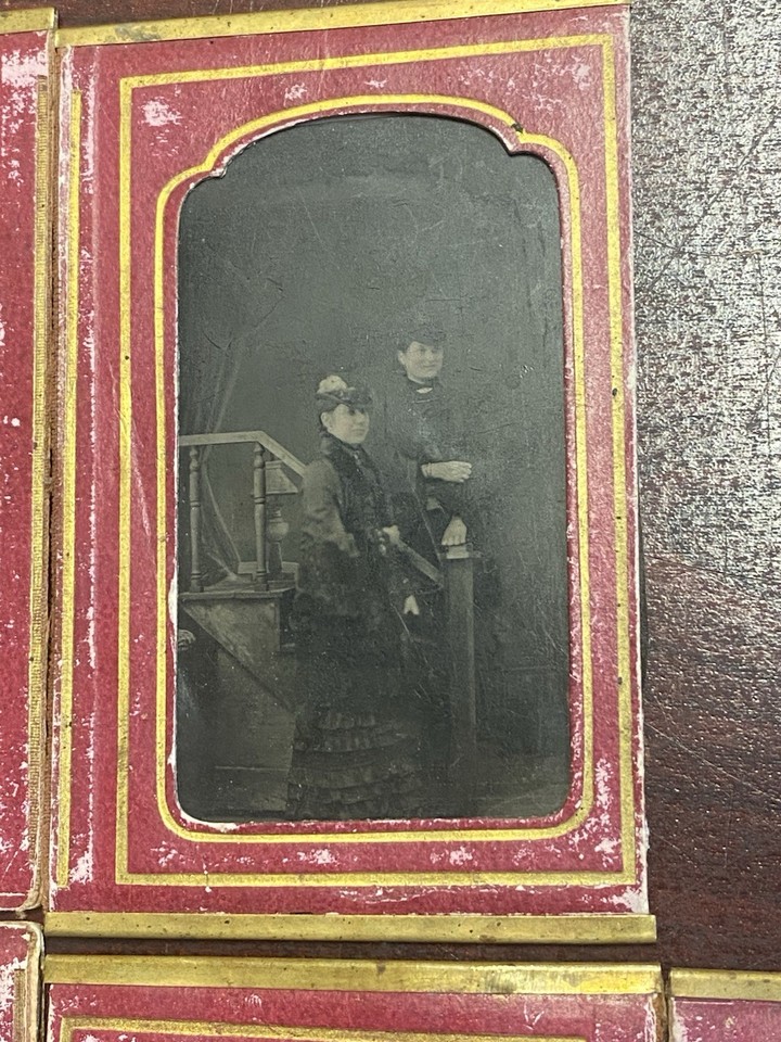 A lot of (15) Antique 1800s Tintype Photos In Cartoon Holders | eBay