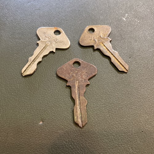 Set Of 3 Antique Model T Ford Keys Original Brass And Silver #66 #55 ...