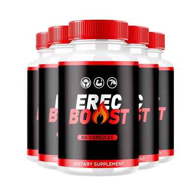 5-Pack Erecboost Capsules – Erec Boost for Overall Health & Energy -300 ...