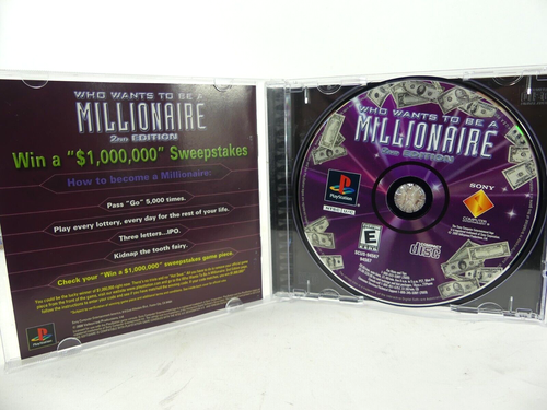 Who Wants to Be a Millionaire: 2nd Edition (Sony PlayStation 1 PS1) CIB ...