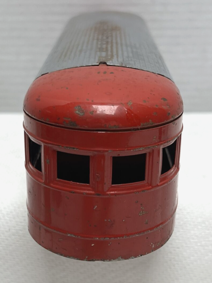 LIONEL JR PREWAR O-GAUGE 1702 RED CHROME OBSERVATION PASSENGER CAR | eBay