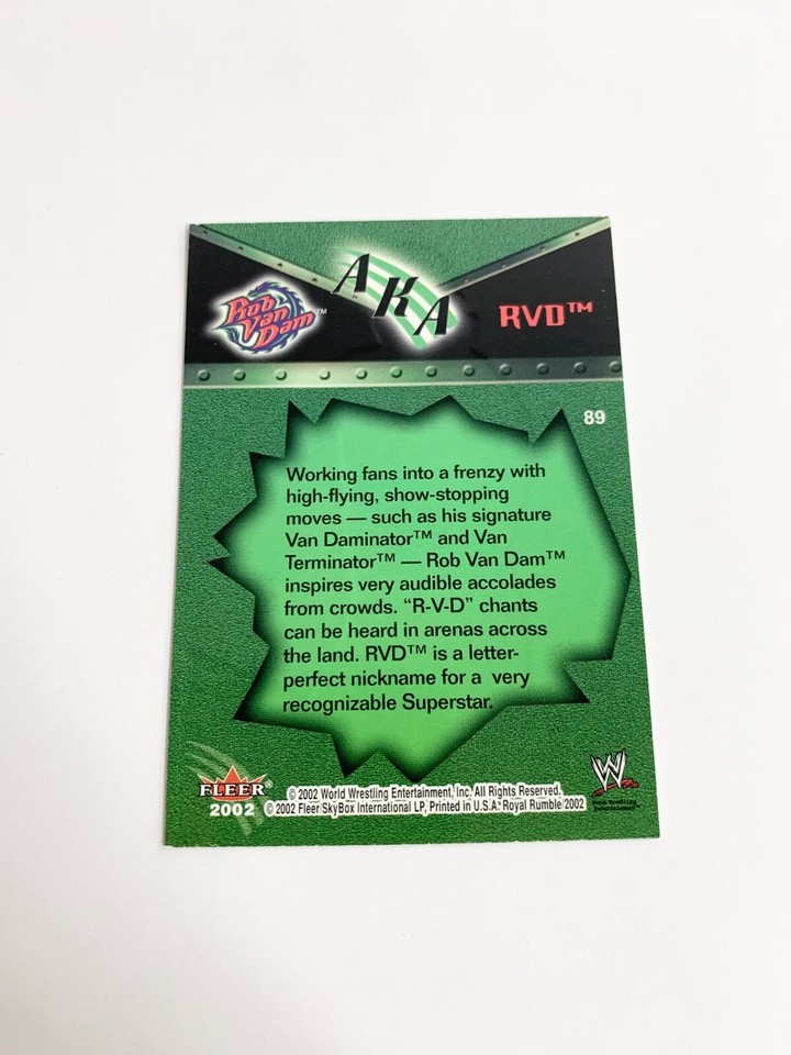 Rob Van Dam RVD AKA 2002 Fleer Royal Rumble WWE Card # 89 | eBay