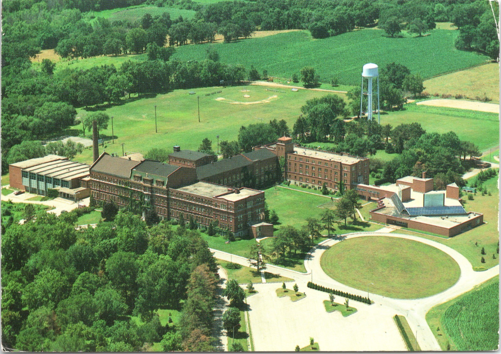 6X4" Postcard Peru ILLINOIS Aerial View of St. Bede Academy & Abbey | eBay