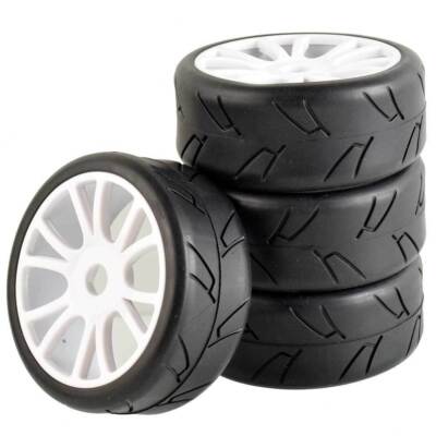 1/8 Rc Car On-road Wheels & Tires Set For Kyosho Inferno Gt1 Gt2 Gt Ve ...