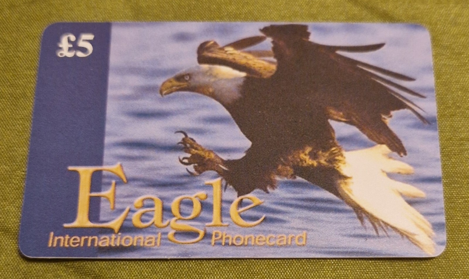 VINTAGE EAGLE INTERNATIONAL PREPAID PHONE CALLING CARD BRITISH £5 ...