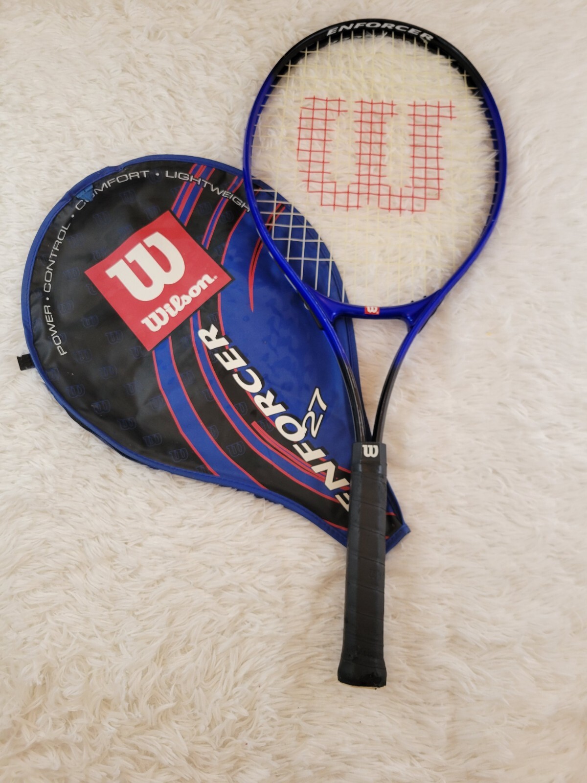💫Wilson Enforcer Soft Shock Tennis Racquet 4 1/2 (L4) Grip Light Alloy ...