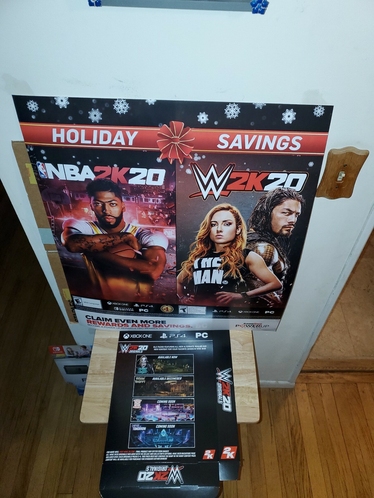 NBA 2K20/WWE2K20 Promotional Poster Video Game Poster/DISPLAY (Lot of 2 ...