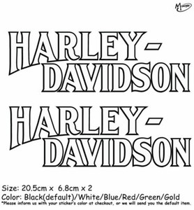 2x Harley Davidson Stickers Reflective Motorcycle Decals 1950outline ...