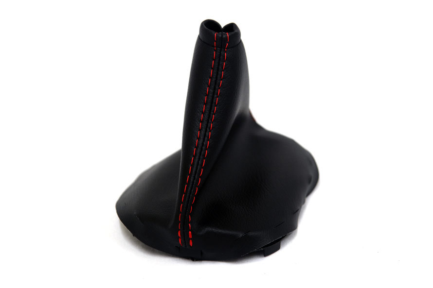 Fits 07-10 Kia Rio Synthetic Leather Manual Shift Boot Black, Red ...