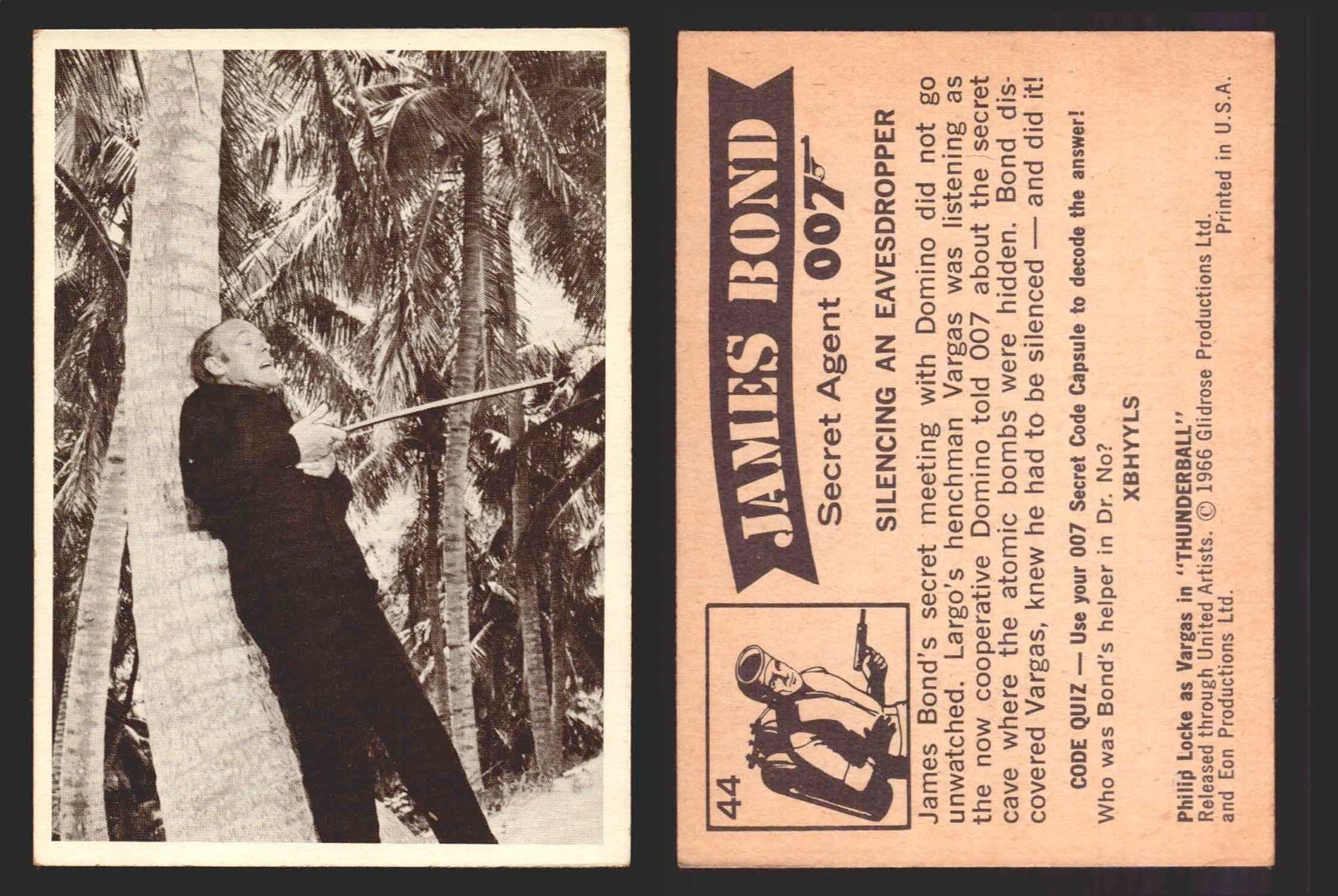 1966 James Bond 007 Thunderball Vintage Trading Cards You Pick Singles ...