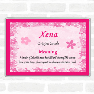 Xena Name Meaning Jumbo Fridge Magnet Pink | eBay UK
