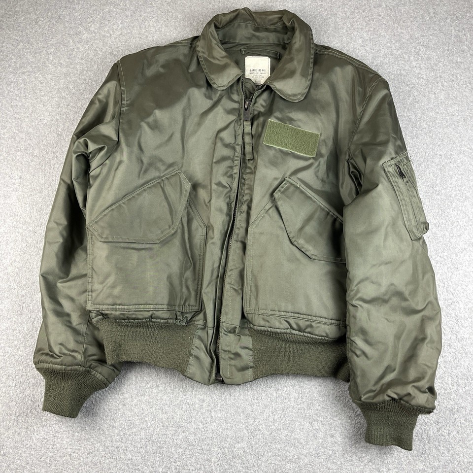 Vintage USAF Flyers Jacket Mens Large CWU 45P Flight Air Force Scovill ...