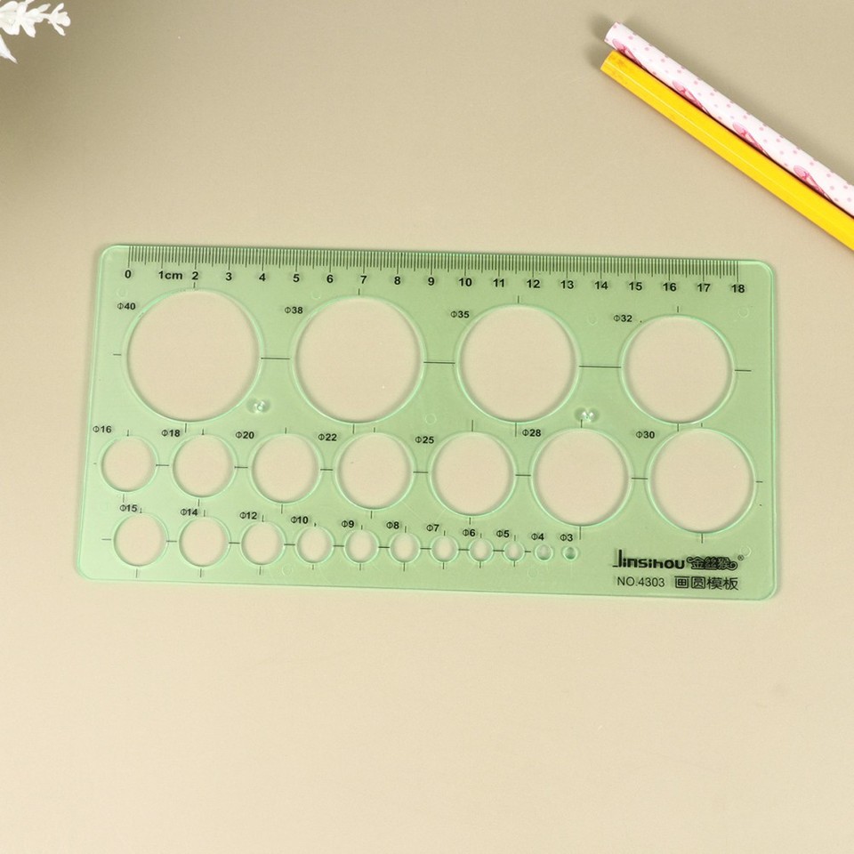 2PCS Transparent Plastic Draft Rulers Geometric Template Rulers ...