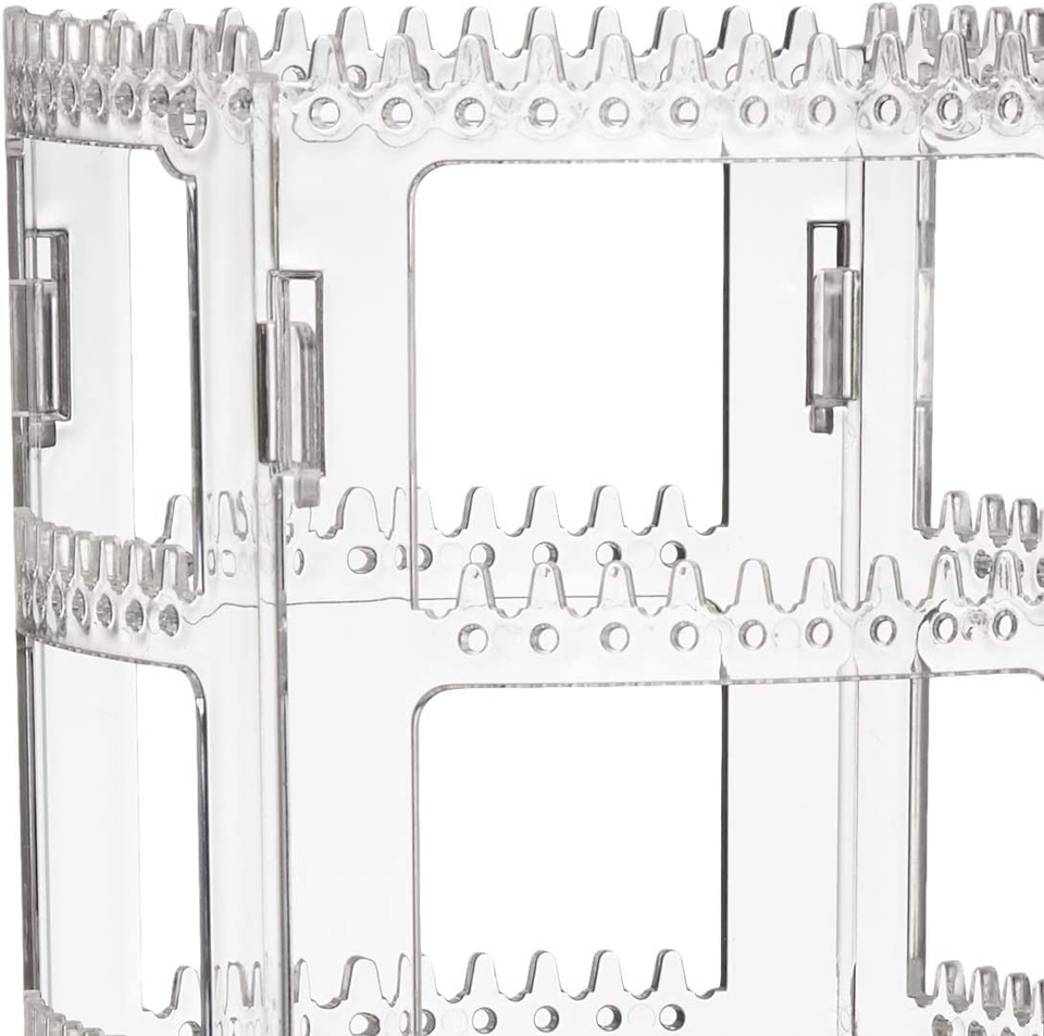 Sooyee 360 Rotating Earring Holder and Jewelry Organizer, 4 Tiers ...