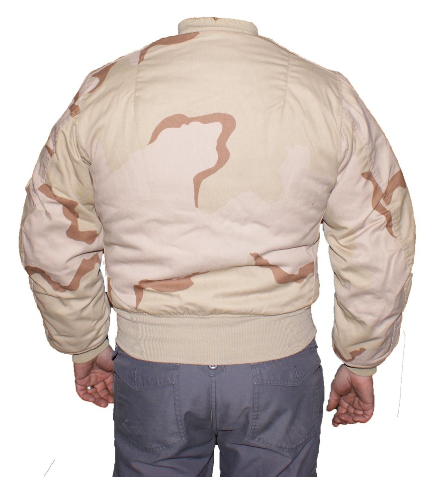 Bomber Jacket MA1 Flight Combat Army Military Air Force US Tri Desert ...