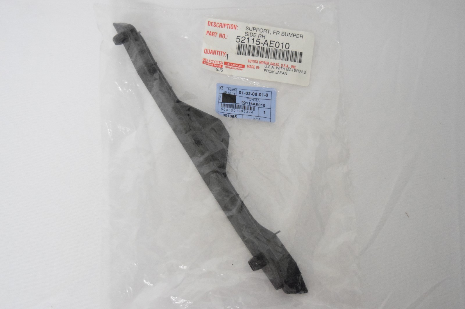 04-10 TOYOTA SIENNA CE LE XLE RIGHT FRONT BUMPER SIDE SUPPORT OEM 52115 ...