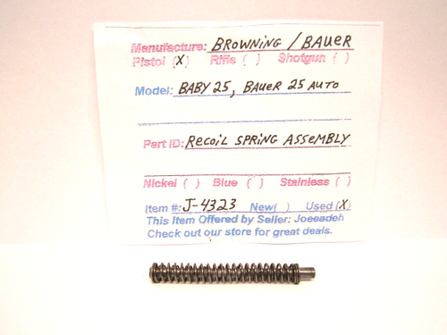 BABY BROWNING/BAUER 25 AUTO. ( RECOIL SPRING ASSEMBLY ) ( ITEM # J-4323 ) | eBay