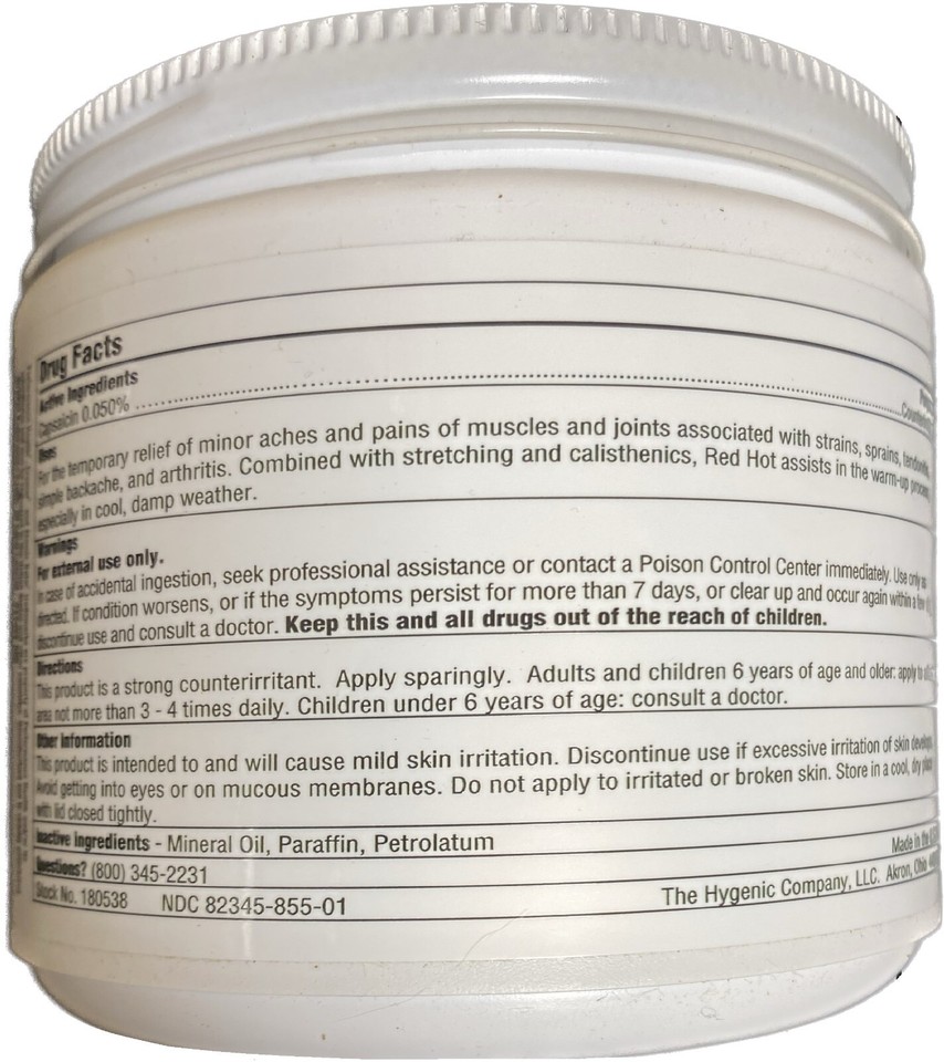 Cramer Red Hot Analgesic Ointment For Muscle And Joint Pain Relief 1Lb ...