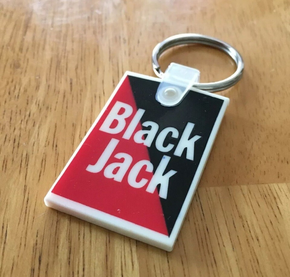 Vintage Keychain BLACK JACK ROOF CEMENTS & COATINGS Key Fob Ring GIBSON ...
