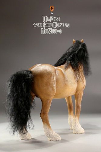 1/6 Mr.Z MRZ058-2 Golden Shire Horse Figure Statue Collect Model Doll ...