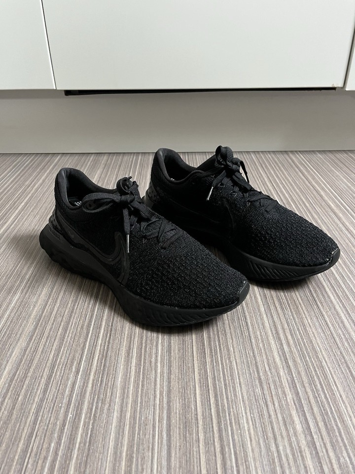 Nike React Infinity Run Flyknit 3 'Triple Black' size UK10 | eBay UK