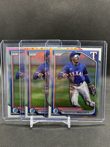 (6x Lot) 2024 Bowman Draft Chrome SEBASTIAN WALCOTT Refractor #BDC-112 ...