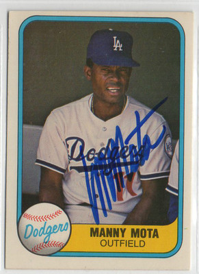 Manny Mota 1981 Fleer signed autographed card Los Angeles Dodgers | eBay
