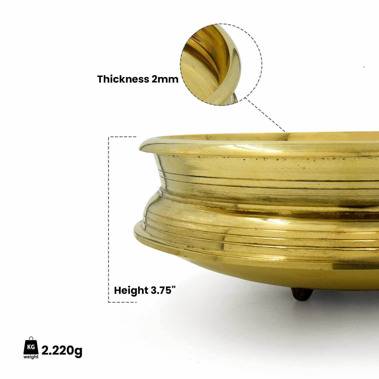 Handmade Urli Bronze Uruli Pot 10 inch Cooking Pot For Chicken Curries ...