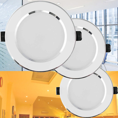Dimmable LED Panel Ceiling Light Downlight Recessed 3W 5W 7W 9W 12W 15W ...