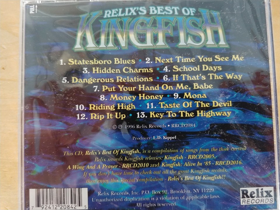 Kingfish San Francisco Best CD Relix Statesboro Blues Bob Weir Mike ...