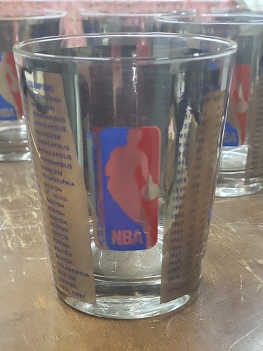 6) 1971 NBA All-Star Game Silver 25 Anniversary San Diego Rockets Glass ...