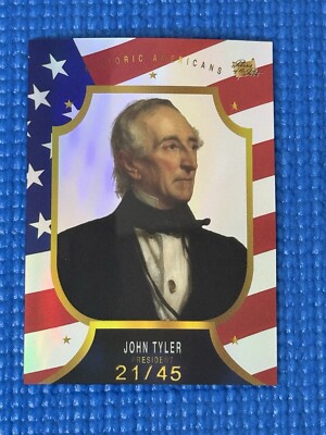 John Tyler 2023 Pieces of the Past American Flag Parallel /45 #110 ...