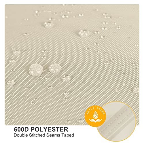 Outdoor Cushion Storage Bag 62 inch Waterproof 62"L x 20"W x 28"H Beige ...