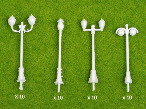 lot 40 pcs Plastic Street Lights for Ho scale Model Train Railway ...