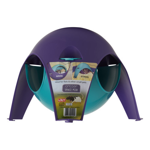 Lixit Critter Space Pod Small Animal House Purple/Blue; | eBay