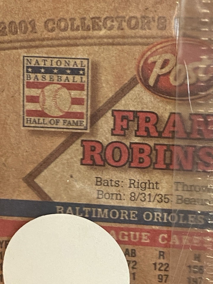 2001 Post Cereal Topps BABE RUTH & FRANK ROBINSON 500 Home Run Club ...