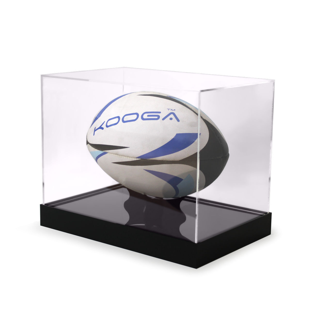 Rugby League Ball Display Case Signed Rugby Ball Stand Horizontal ...