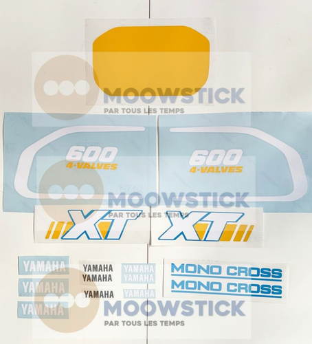 KIT de stickers deco autocollants pour YAMAHA XT 600 2KF (moto bleue ...