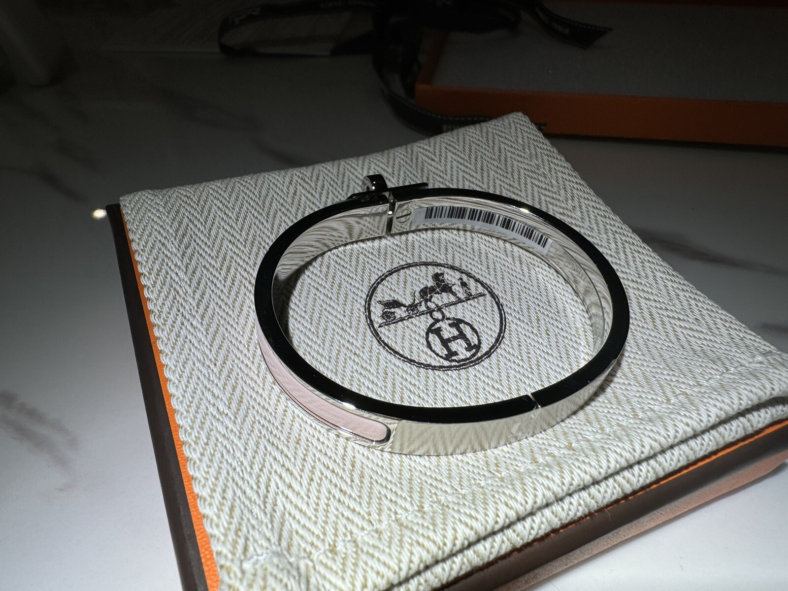 Hermes Mini Clic Kelly Bracelet PM- Palladium Pink (NEW) | eBay