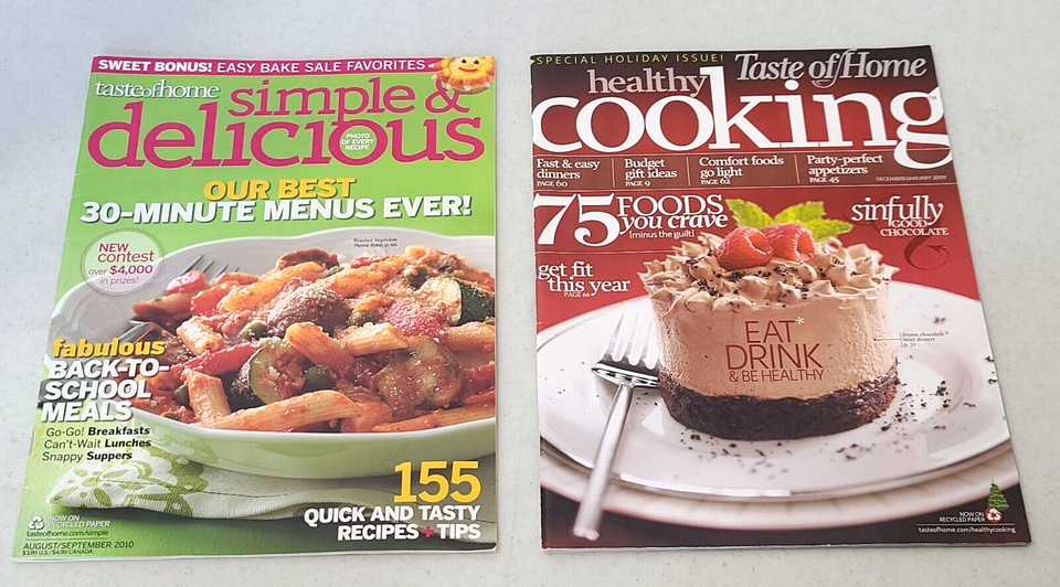 Lot of 4 Taste of Home & Allrecipes Magazines Back Issues 2008, 2009 ...