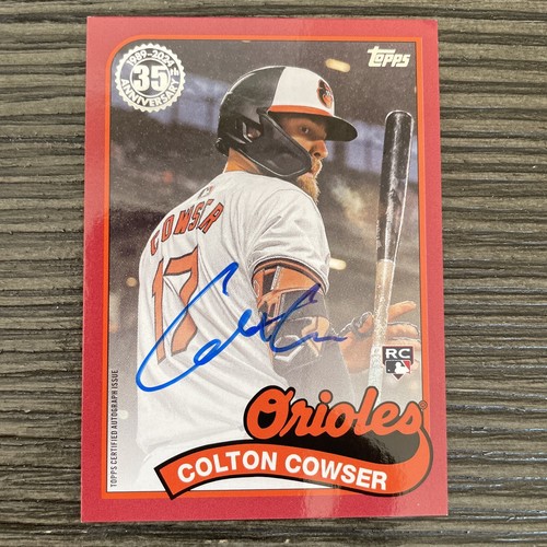 2024 Topps Update Colton Cowser 1989 Baseball Red Auto RC Rookie 19/25 ...