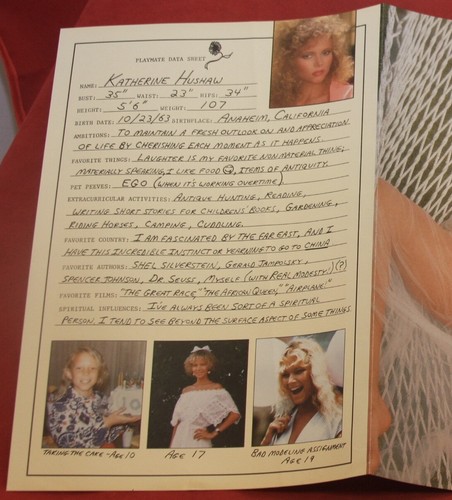 Playboy Magazine Replacement Centerfold October 1986 Katherine Hushaw ...