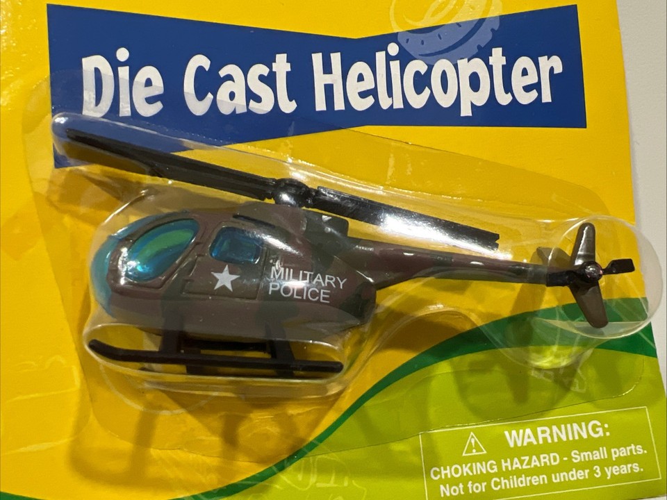 Die Cast Military Police Helicopter Action Figure Vehicle. New Unopened ...