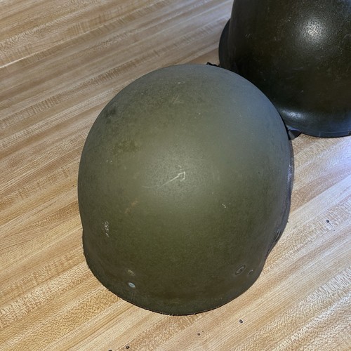 Vintage Vietnam Era M1 Military Pot Helmet And Liner Green Steel | eBay