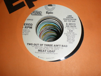 Meat Loaf 45 Two Out Of Three Ain't Bad PROMO EPIC | eBay