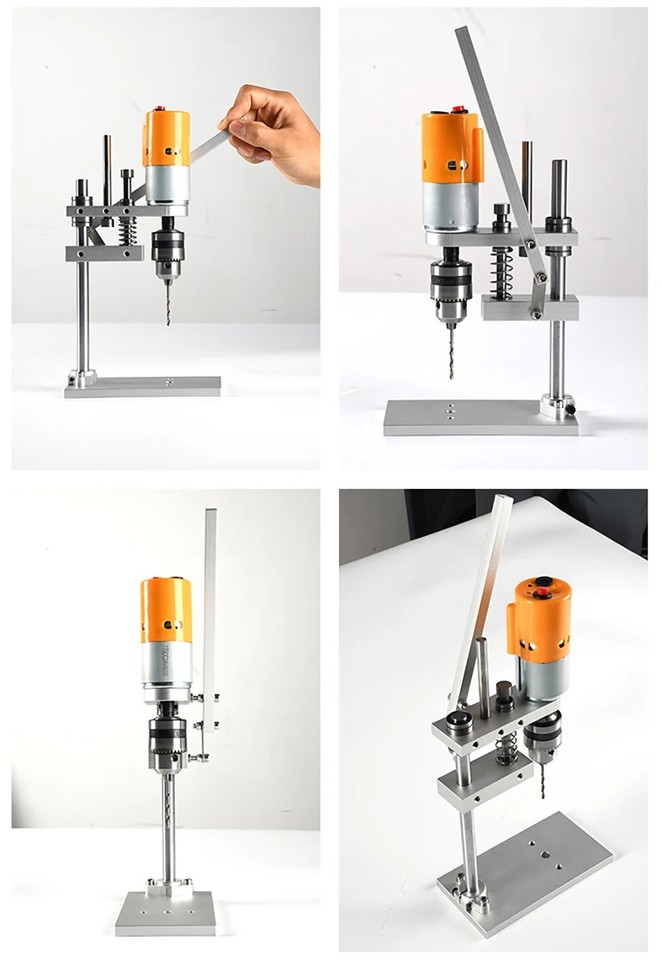 Micro Bench Drill Variable Speed Desktop Drilling Machine w/ B12 Chuck ...