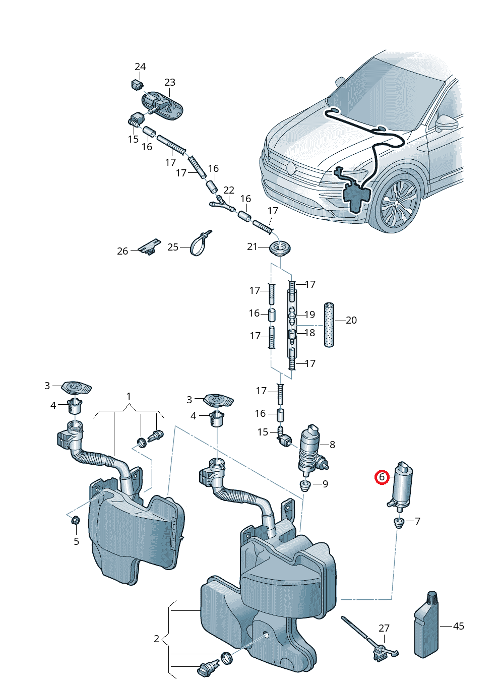 VW Audi A3 Headlight Washer Pump Various 6R0955681 for sale online | eBay